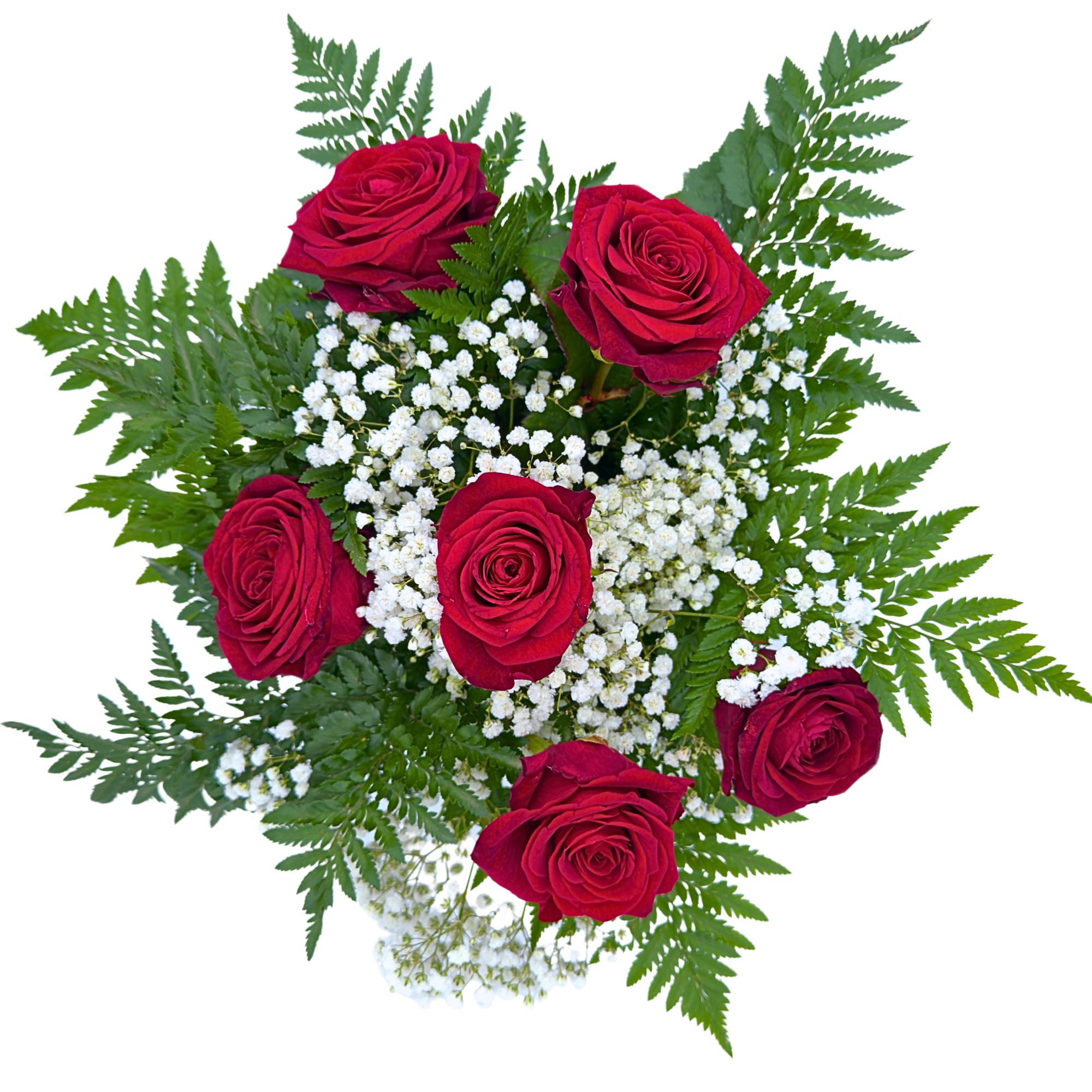 Special of the Month- Half dz red roses bouquet – Shana's Flowers ...